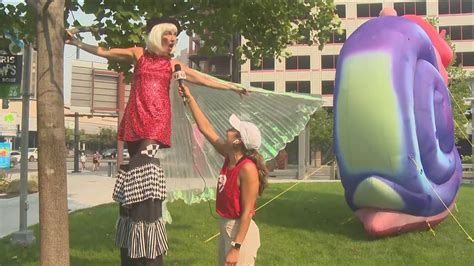 Opening Ceremony Celebration Stilt Walker Joins Boise Festivities