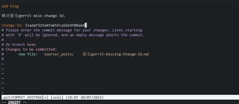 解决提交 gerrit missing Change Id 夜云泊