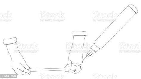 One Continuous Line Of Ruler Tape Drawn By With Felt Tip Pen Thin Line Illustration Vector