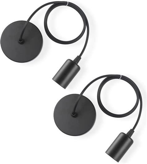 Zwart E27 Metalen Hanglamp Met 100cm Kabel Decoratieve Plafondlamp Bol