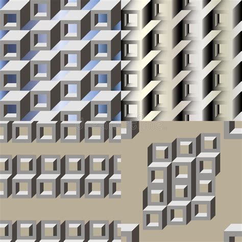 Geometric 3d Seamless Pattern Stock Illustration Illustration Of
