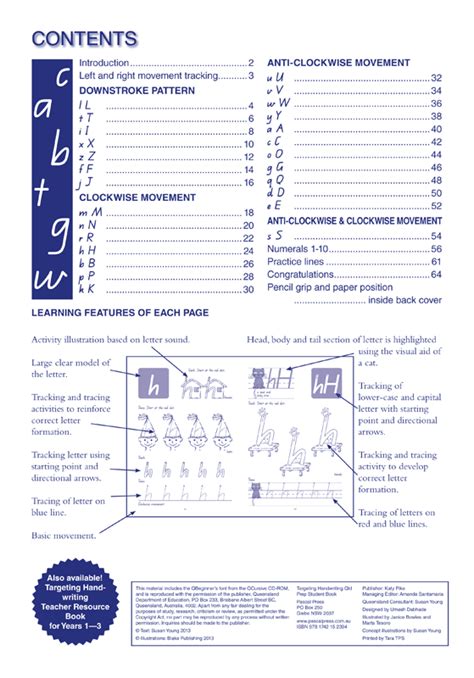 Targeting Handwriting QLD Babe Book Prep Pascal Press Educational Resources And Supplies