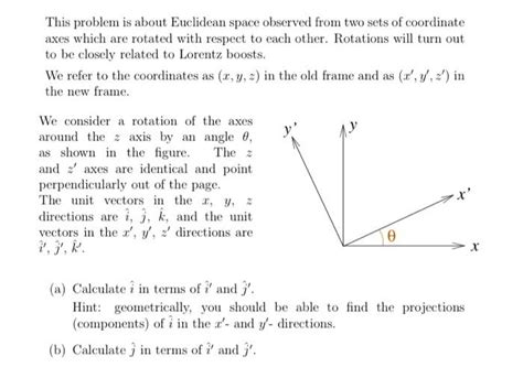 Solved This Problem Is About Euclidean Space Observed From