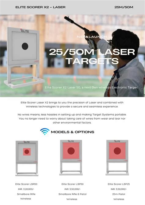 Elite White 25m50m Target Scoring System For Shooting Sports Shape
