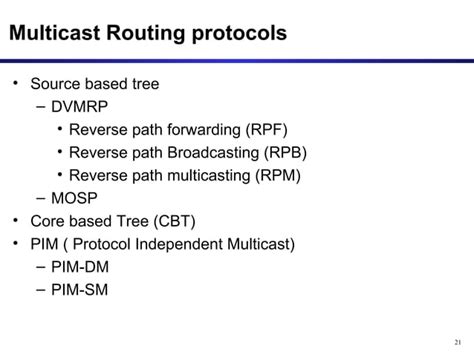 Multicast Routing Protocols Ppt Computer Networking Computing