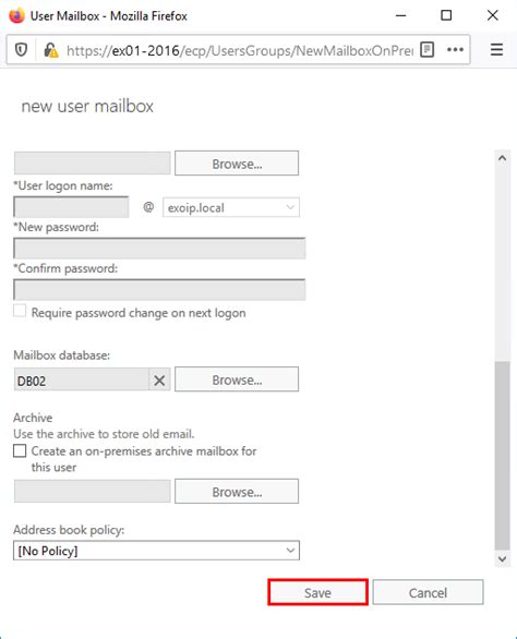 Create User Mailbox In Exchange Server ALI TAJRAN