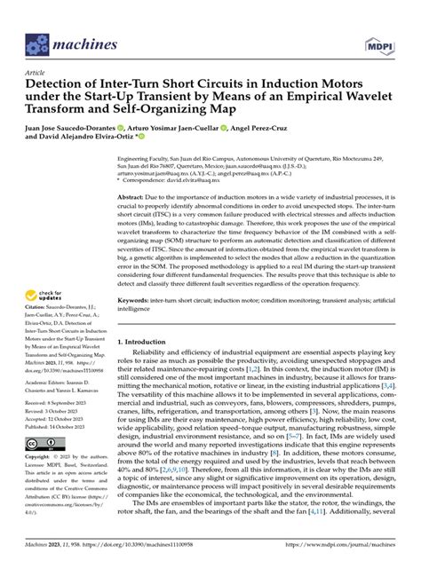 Detection Of Inter Turn Short Circuits In Inductio Pdf Electric Motor Electrical Engineering