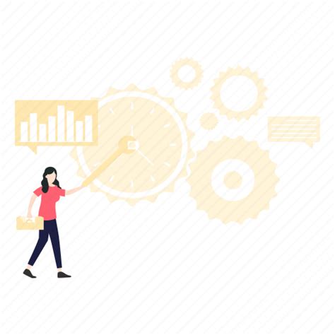 Time Setting Female Gear Cog Icon Download On Iconfinder