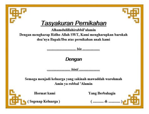 740 Contoh Undangan Pernikahan Untuk Kotak Nasi Terbaik Contoh Undangan