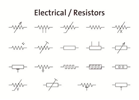 Electrical Resistor Schematic Symbols