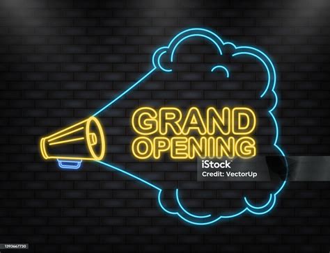 흰색 배경에 3d 스타일의 그랜드 오프닝 빨간색 배너 벡터 일러스트 레이 션 개념에 대한 스톡 벡터 아트 및 기타 이미지 개념 광고 긴급 개념 Istock