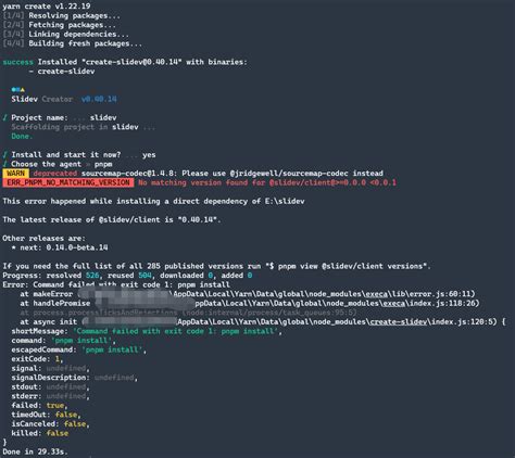 `yarn Create Slidev` Works Error · Issue 975 · Slidevjsslidev · Github