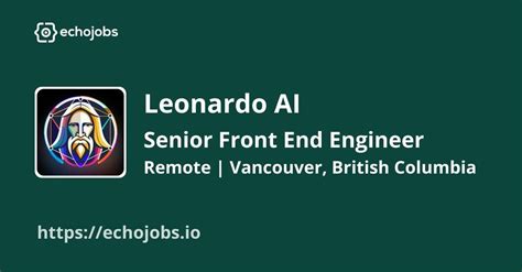 leonardo ai is hiring senior front end engineer web team british columbia alberta remote