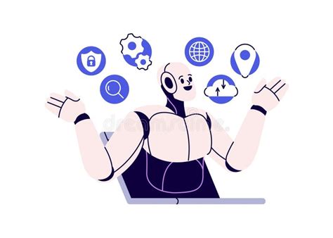 Technology Concept Ai Services Digital Robot Assistant Multi