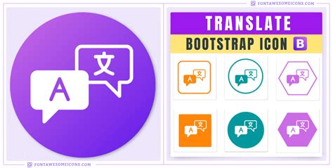 Bootstrap Translate Icon Language Bi Bi Translate Icon Code Html