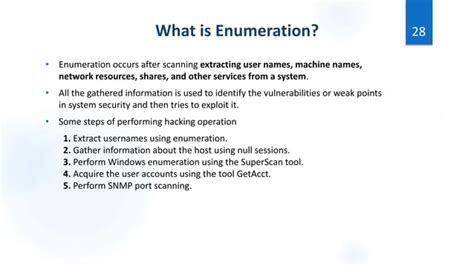 Scanning And Enumeration In Cyber Securitypptx Operating Systems