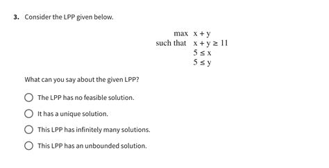 solved consider the lpp given below ma× y ﻿such that