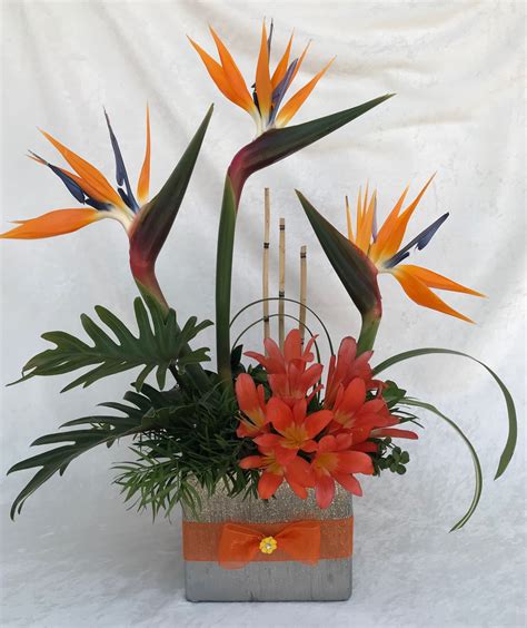 Tropical Birds Of Paradise Floral Arrangement