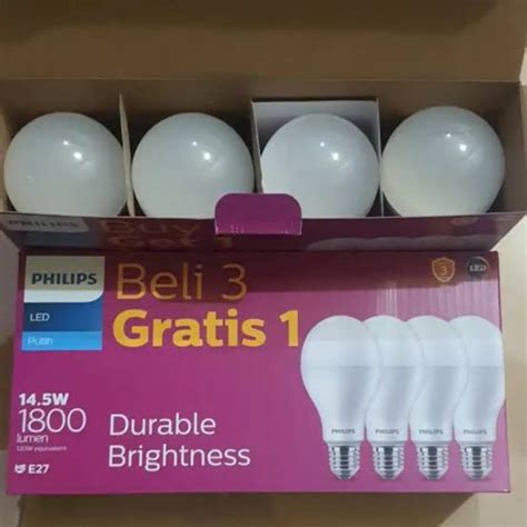 Jual Lampu Philips Watt Sepaket Isi Lampu Bohlam Shopee Indonesia