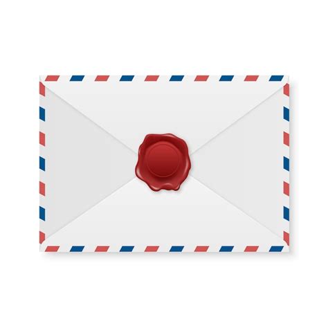 벡터 3d 현실적인 빈티지 편지 스탬프 왁 스 인감 흰색 봉투 인증서 문서 인쇄물 휘장 태그 보장 비밀 서명 레이블 및 봉투