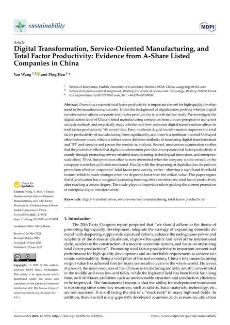 Pdf Digital Transformation Service Oriented Manufacturing And Total