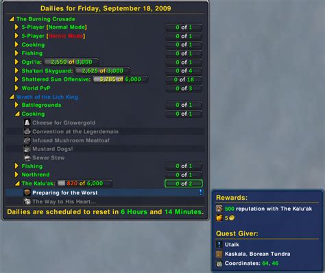 Dailies Quest Tracker Discontinued And Outdated Mods World Of Warcraft AddOns