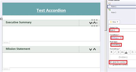 All About Sharepoint Create Info Path Accordion Show Hide Section