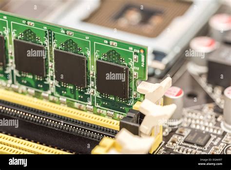 RAM Memory Module Installed On Computer Motherboard Stock Photo Alamy