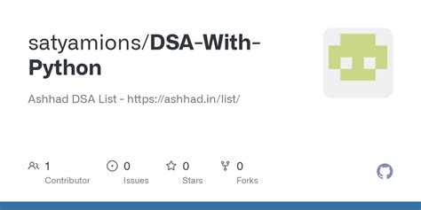 GitHub Satyamions DSA With Python Ashhad DSA List Https Ashhad In List