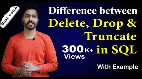 Lec 53 Difference Between Delete Drop And Truncate In Sql Dbms Rlearnenglishfree