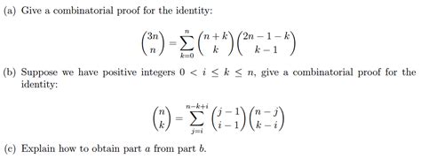 solved a give a combinatorial proof for the identity