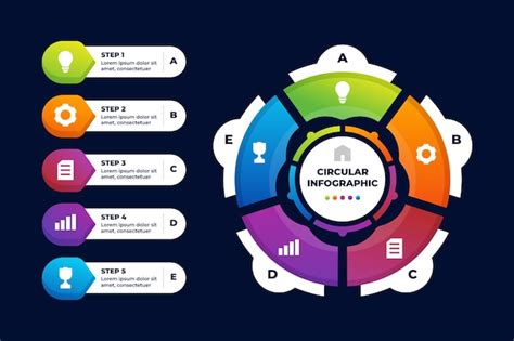 조직도 인포 그래픽 프리젠 테이션 템플릿 프리미엄 벡터