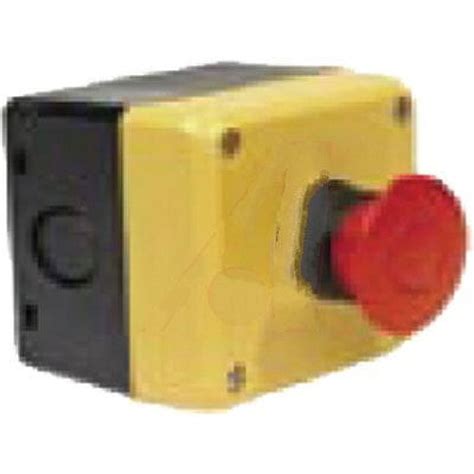 switch with enclosure 40mm push pull reset plastic 1 nc 1no
