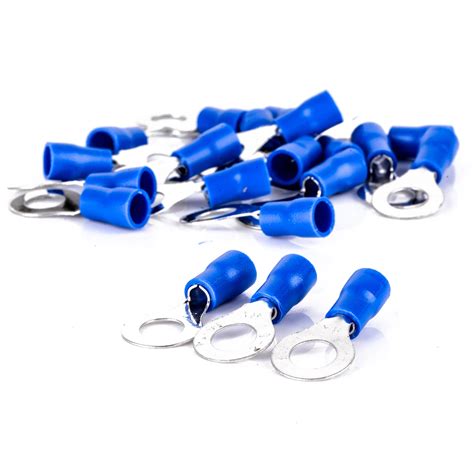 Buy 20pcs Mayitr Blue Ring Electrical Wire Terminals Rv 2 6 Insulated Crimp