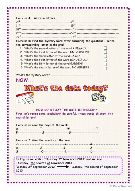 Numbers And Dates Lesson And Exerci English Esl Worksheets Pdf And Doc
