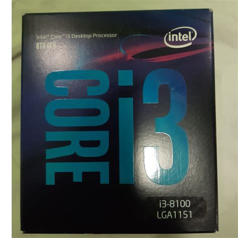 Intel Core I3 8100 Processor Computers And Tech Parts And Accessories