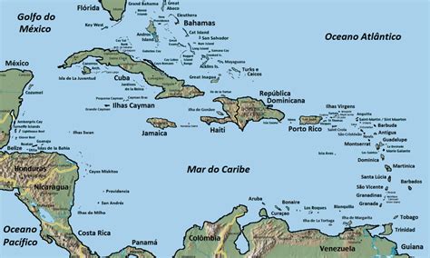 Mapa Del Caribe