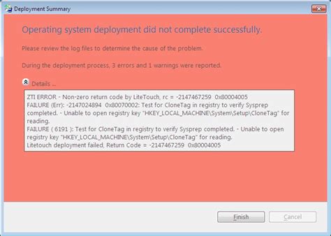 My System Center EM S Experience MDT 2010 Failure During Sysprep And Capturing