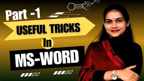 Useful Tricks In Ms Word Ms Word Tricks Youtube