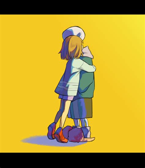 Frisk And Sans Undertale Drawn By Danbooru