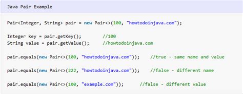 Java Pair Class Key Value Pair Data Structure In Java Howtodoinjava