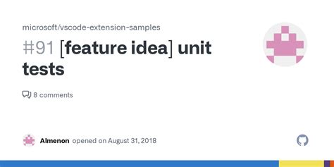 Feature Idea Unit Tests · Issue 91 · Microsoftvscode Extension