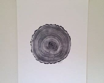 Tree Ring Art Print Etsy
