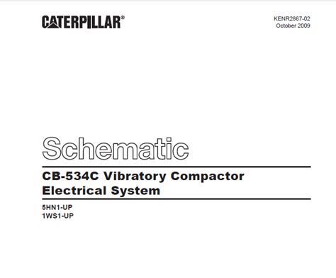 En Cat Paving Compactor Cb 534c Vibratory Electric Schematic Manual