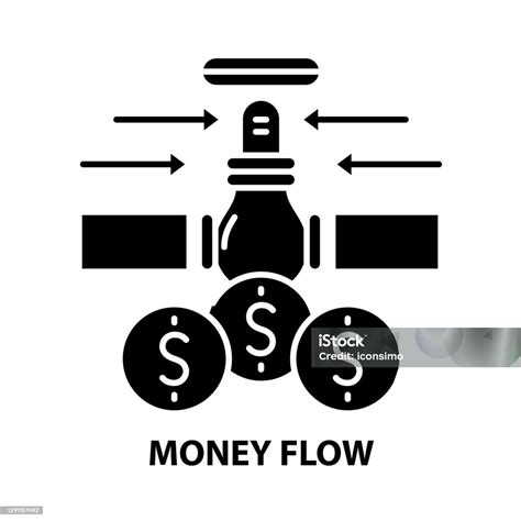 머니 플로우 아이콘 편집 가능한 스트로크가 있는 블랙 벡터 사인 컨셉 일러스트 Championship에 대한 스톡 벡터 아트 및