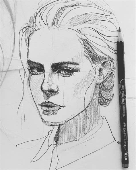 How To Draw A Realistic Girls Face Nina Blangstrup