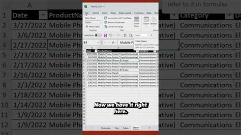 Michael Leslie On Linkedin Quickly Rename Excel Tables With This Quick