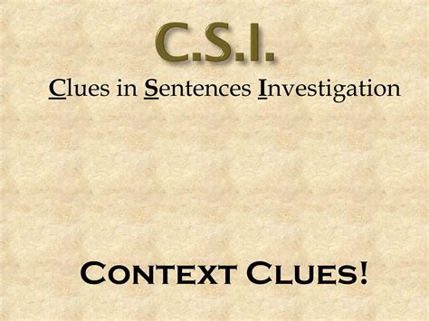 Context Clues Power Point Presentation Ppt