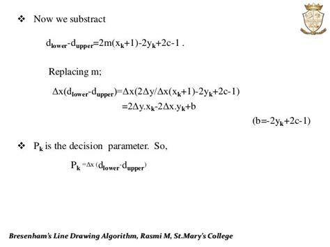 Bresenhams Line Drawing Algorithm