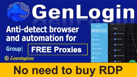 Genlogin Antidetect Browser Genlogin Free Proxy Learninginns Youtube